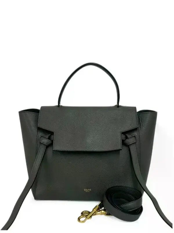 Celine 2019 Micro Grained Calfskin Belt Bag Satchel - Grey