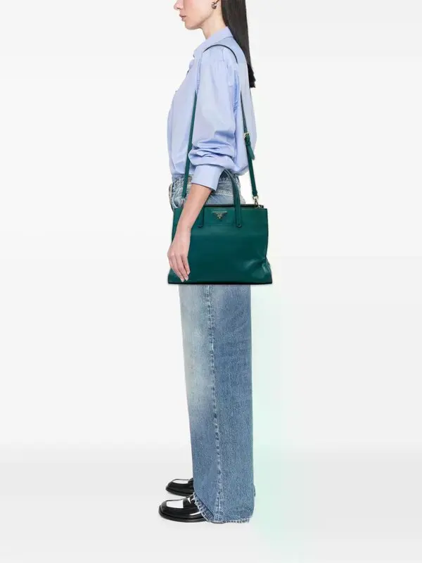 Prada 2013-2015 Saffiano Soft Triple Pocket Tote Satchel