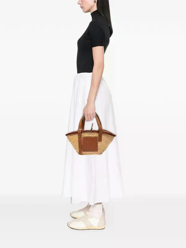 Loewe 2021 Small Raffia Anagram Basket Tote Bag