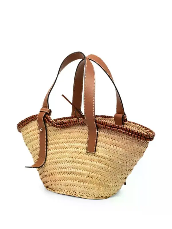 Loewe 2021 Small Raffia Anagram Basket Tote Bag