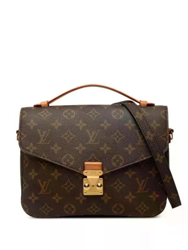 LOUIS VUITTON Monogram Pochette Metis Satchel - Brown