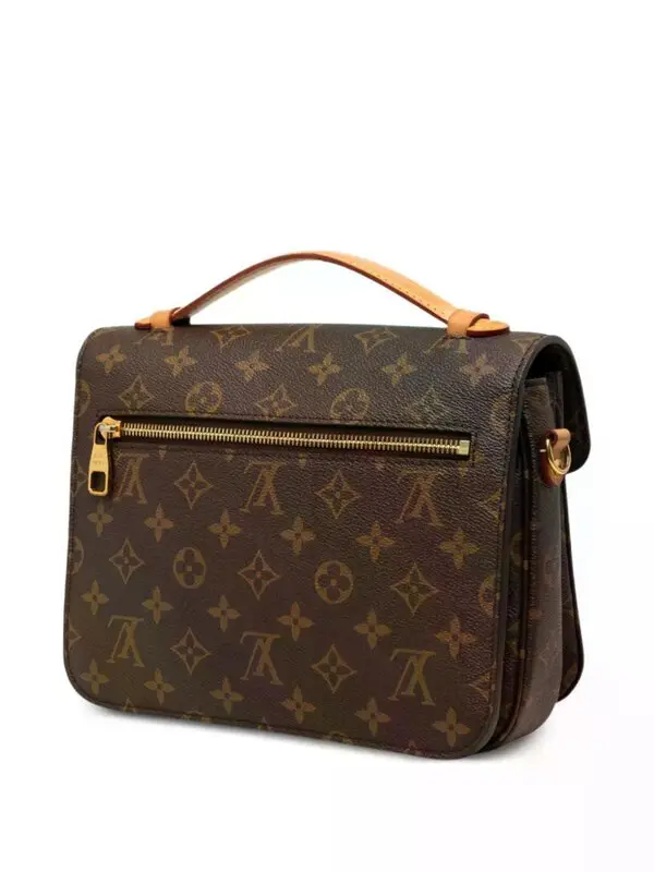LOUIS VUITTON Monogram Pochette Metis Satchel - Brown