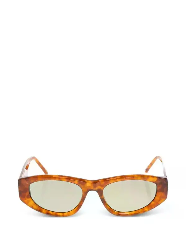 Attico X Linda Farrow Maya Tortoiseshell Effect Sunglasses - Brown