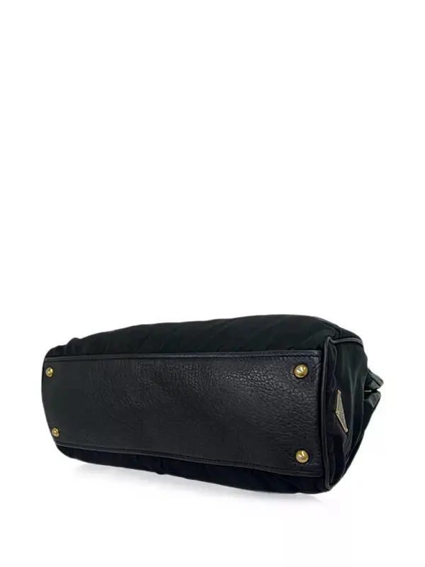Prada 2000-2015 Tessuto And Vitello Daino Tote Bag