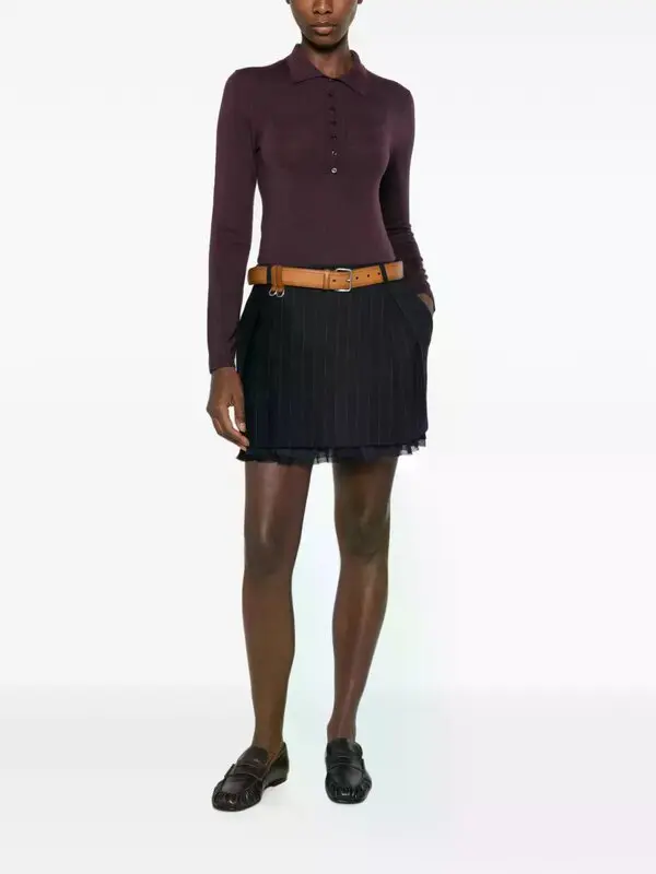 Pinko Pinstripe-pattern Pleated Mini Skirt