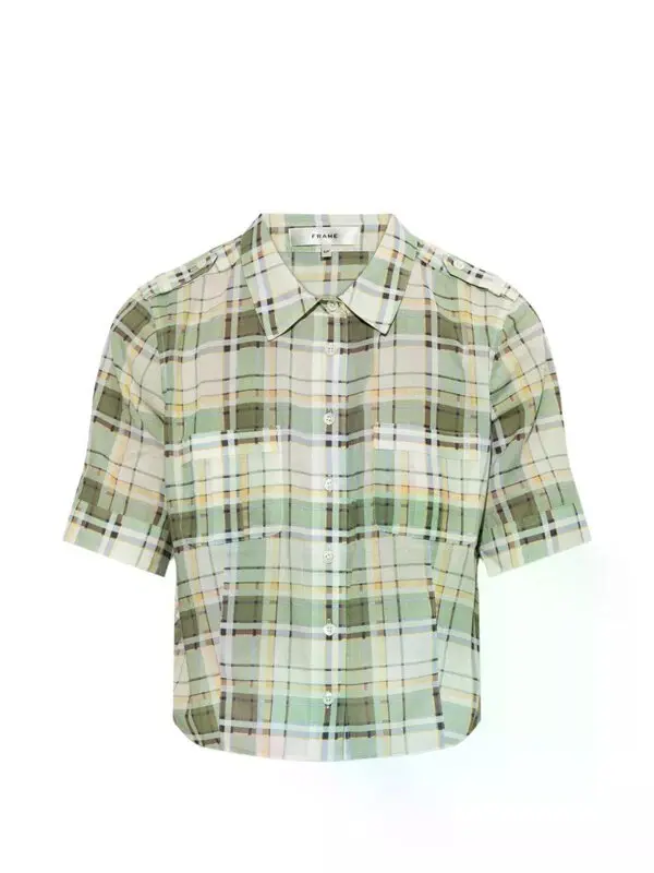 FRAME Checked Short-sleeve Shirt - Green