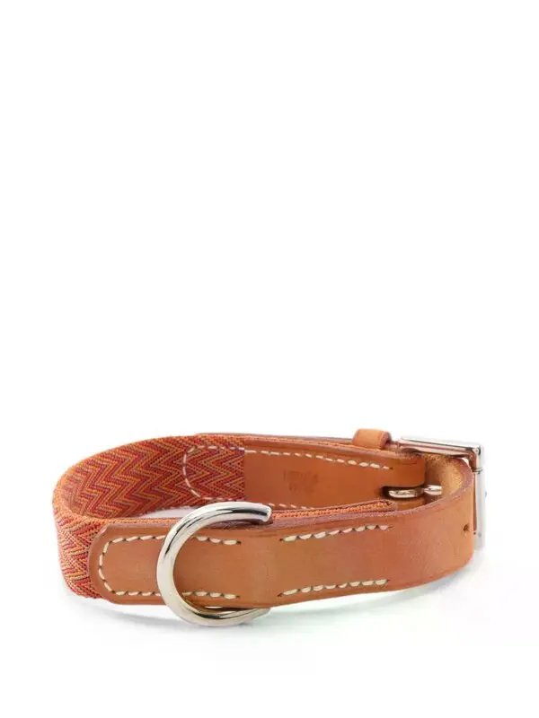 Hermès 2006 Zigzag Buckle-fastening Dog Collar - Brown