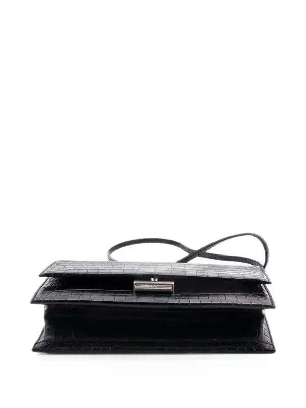Saint Laurent Babylone Crocodile Embossed Leather Small Crossbody Bag