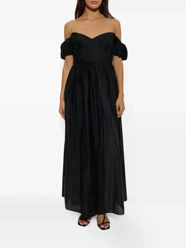 Matteau Off-shoulder Puffed-sleeve Maxi Dress