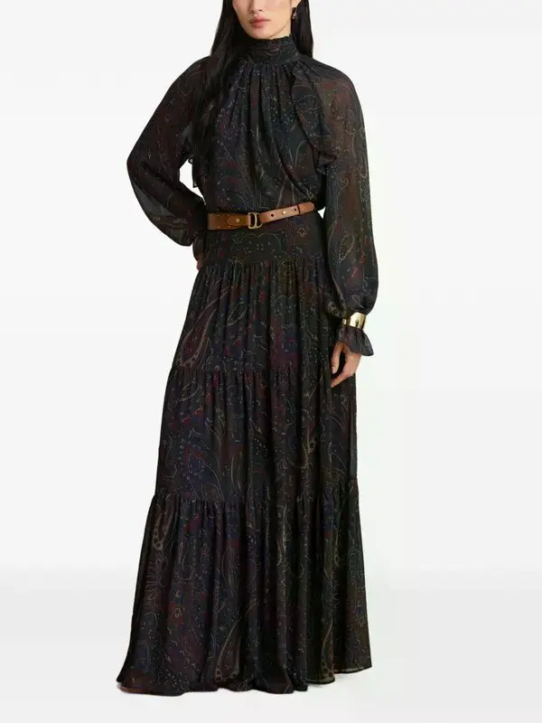 Ralph Lauren Pauldina Tiered Maxi Skirt
