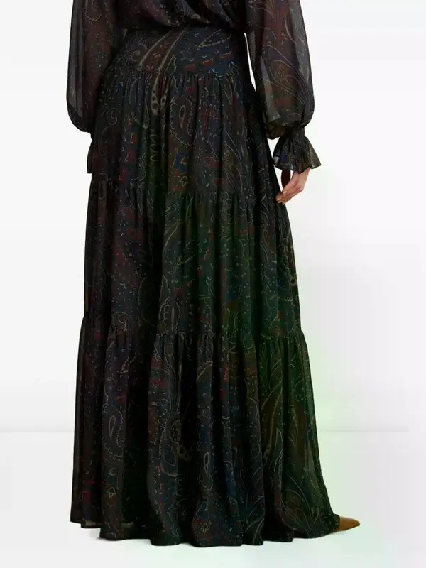Ralph Lauren Pauldina Tiered Maxi Skirt