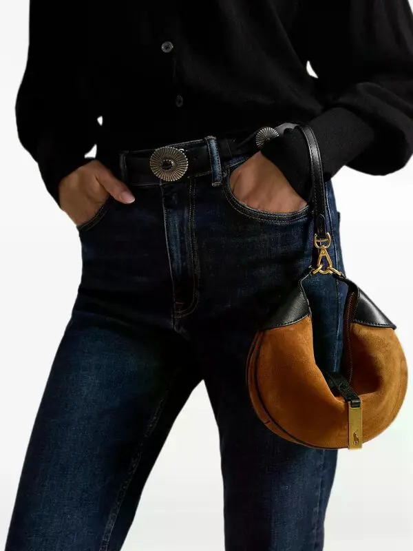 Polo Ralph Lauren Mini Polo Id Suede Shoulder Bag