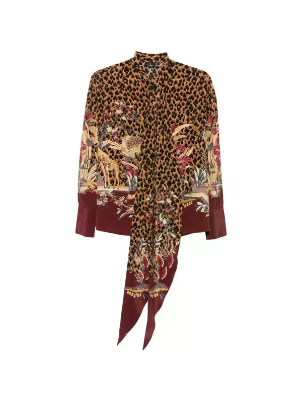 Etro Leopard-print Shirt - Brown