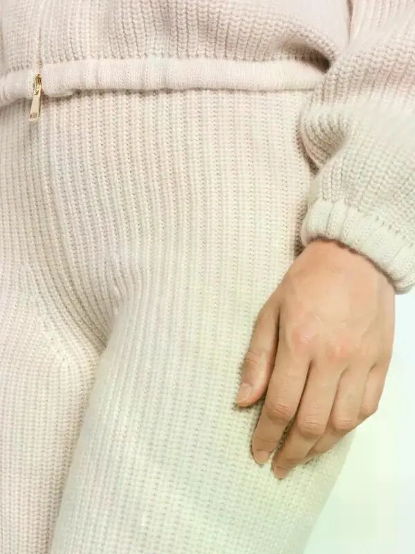 ELY ELY Ribbed-knit Cropped Trousers