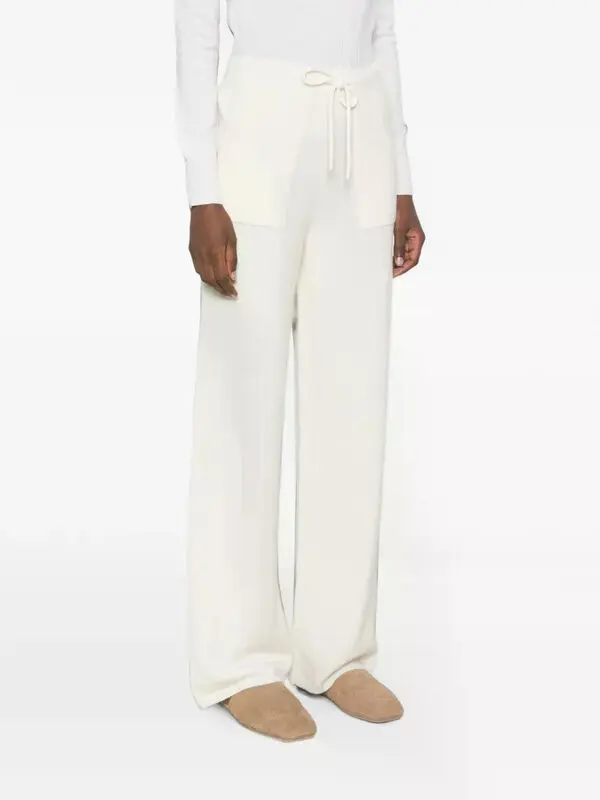 Max Mara Fiabe Cashmere Wide-leg Trousers - White