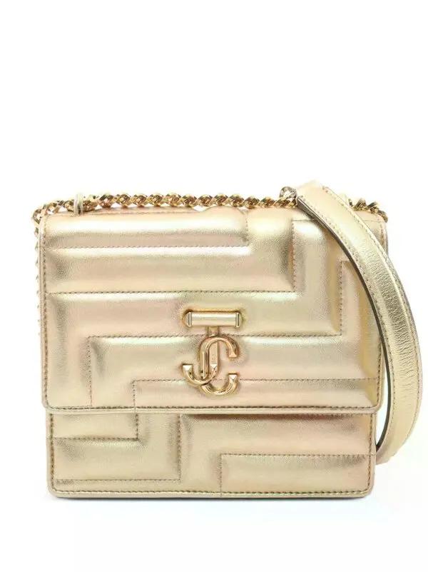 JIMMY CHOO Varennes Avenue Quad Quilted Shoulder Bag - Gold