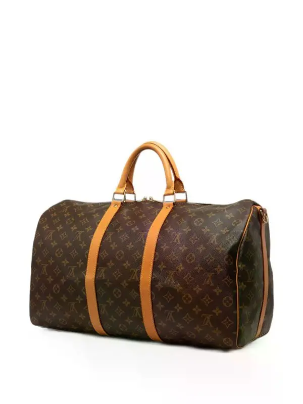 LOUIS VUITTON 1995 Monogram Keepall Bandouliere 50 Travel Bag