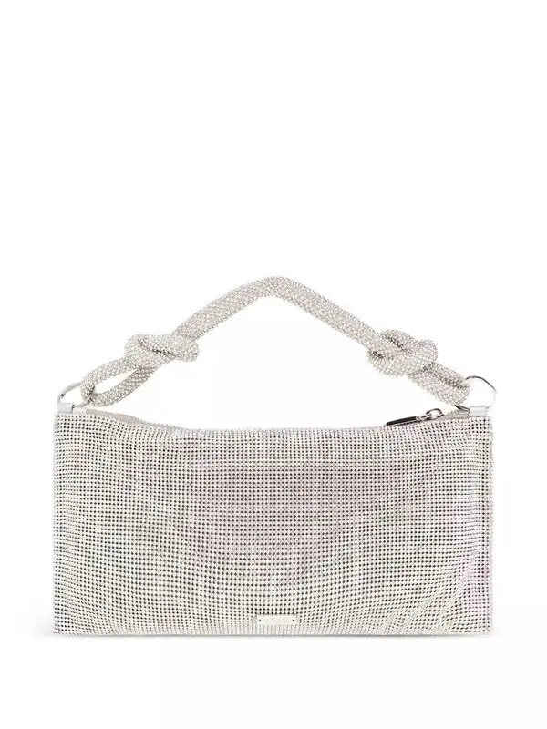 Cult Gaia Hera Nano Knotted Rhinestone Tote Bag - Silver