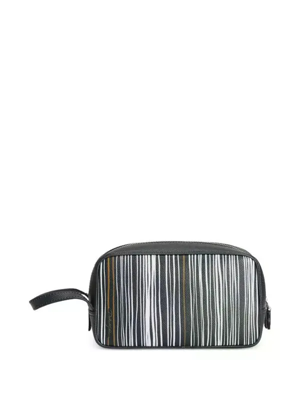 Dolce & Gabbana Stripe-print Toiletry Bag In Calfskin