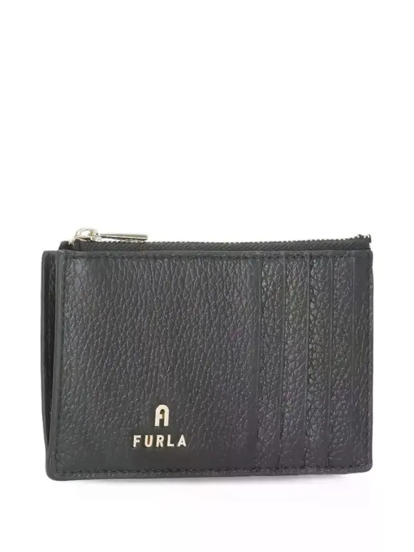 Furla Pebbled-leather Zip Card Holder