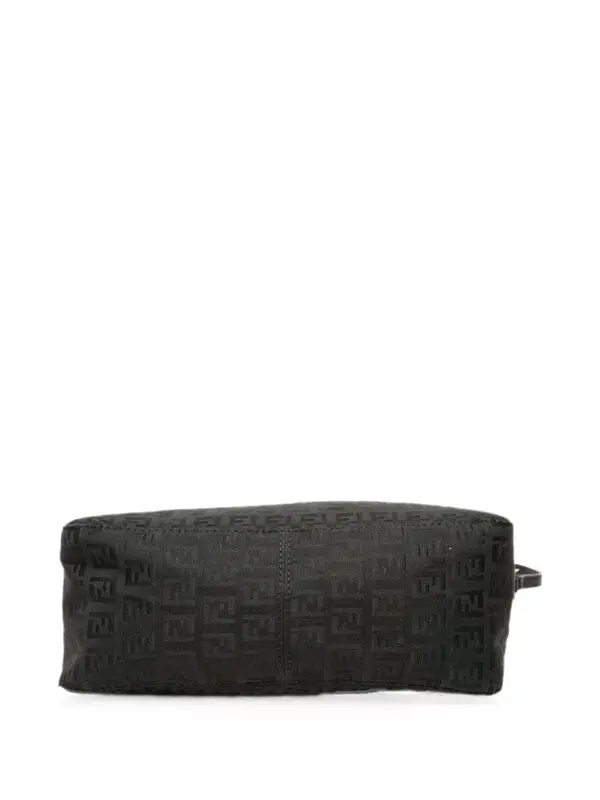 Fendi 2000-2010 Zucchino Canvas Pochette Shoulder Bag - Black