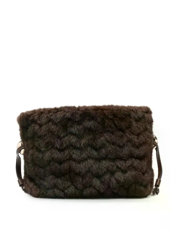 Liu Jo Small Faux-fur Clutch Bag - Brown