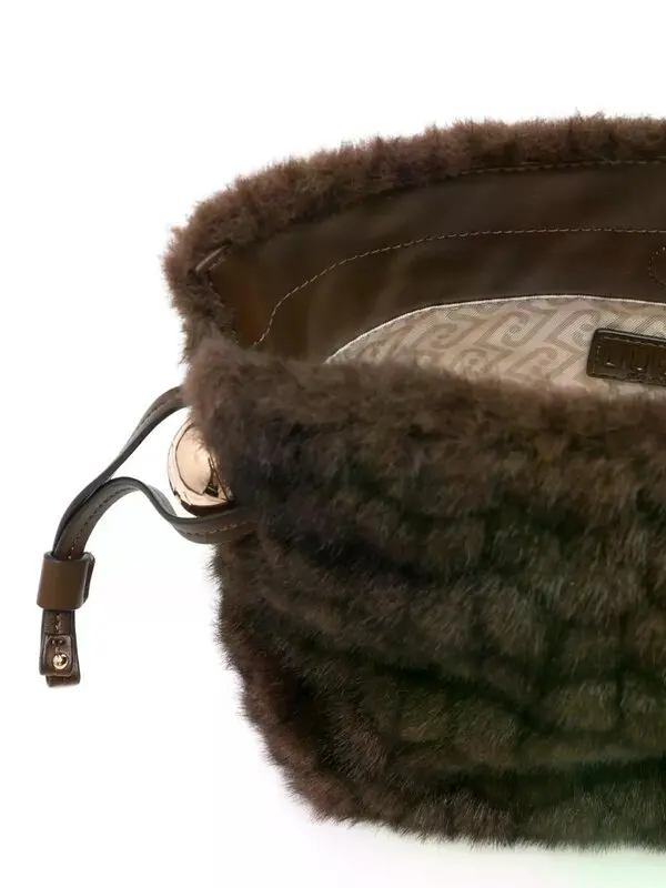 Liu Jo Faux-fur Clutch Bag With Adjustable Shoulder Strap