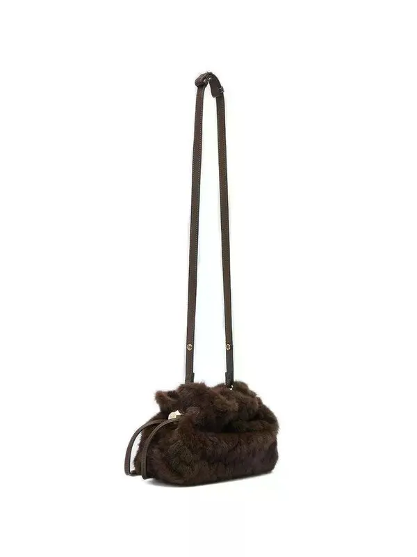 Liu Jo Faux-fur Clutch Bag With Adjustable Shoulder Strap - Brown