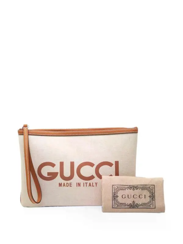 Gucci 2016-2026 Canvas Logo Clutch Bag
