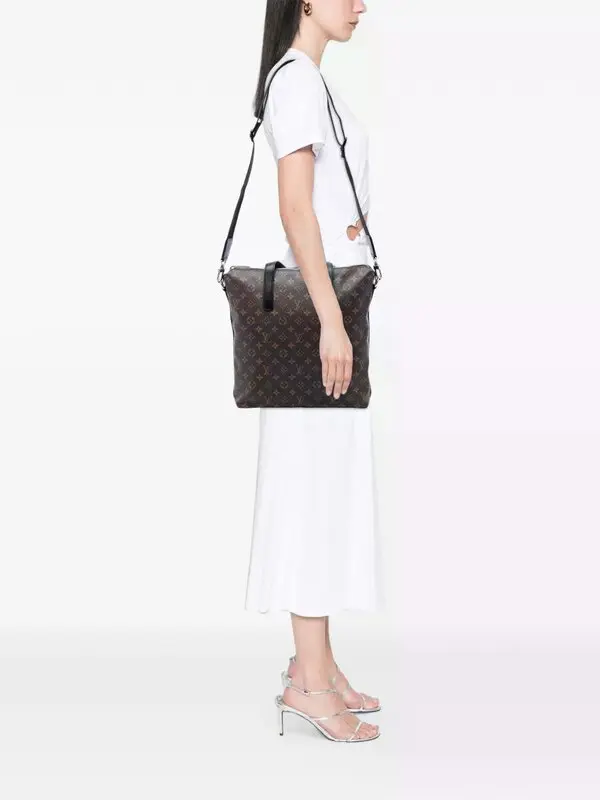 LOUIS VUITTON 2014 Monogram Macassar Kitan Satchel - Brown