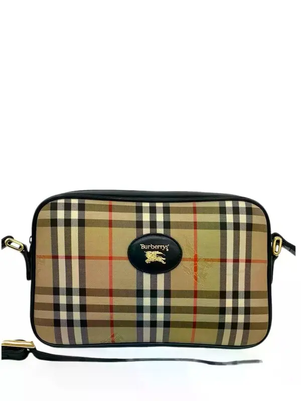 Burberry 1980-1990 Haymarket Check Crossbody Bag - Neutrals
