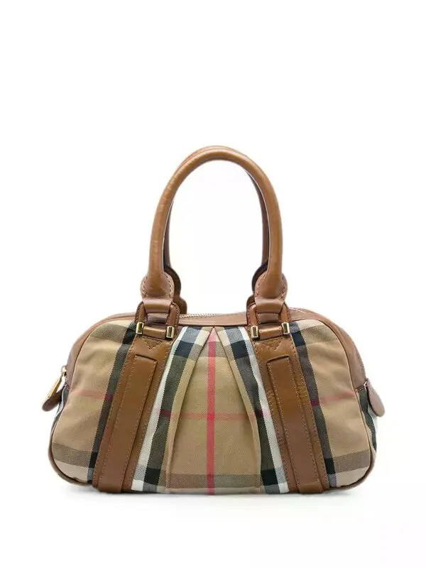Burberry 2000-2017 House Check Canvas Ashbury Knight Handbag
