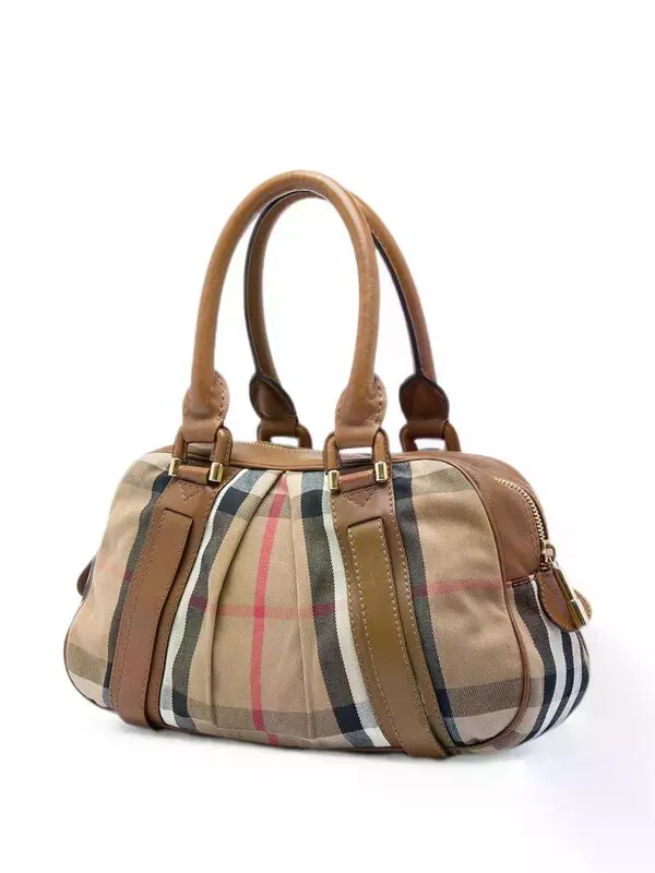 Burberry 2000-2017 House Check Canvas Ashbury Knight Handbag