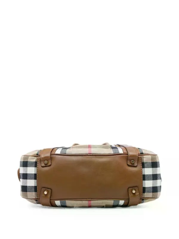 Burberry 2000-2017 House Check Canvas Ashbury Knight Handbag