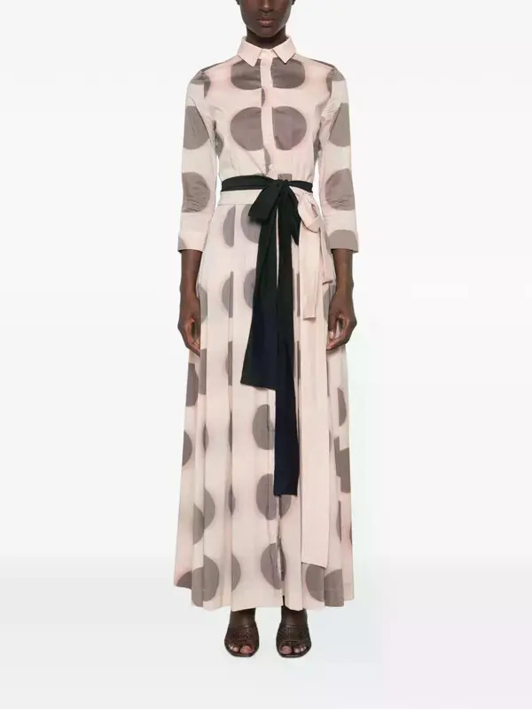 Camilla Polka-dot Belted Maxi Dress