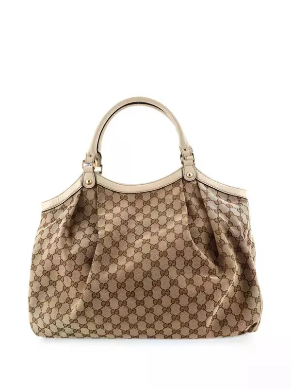 Gucci Sukey Gg Canvas With Leather Large Tote Bag