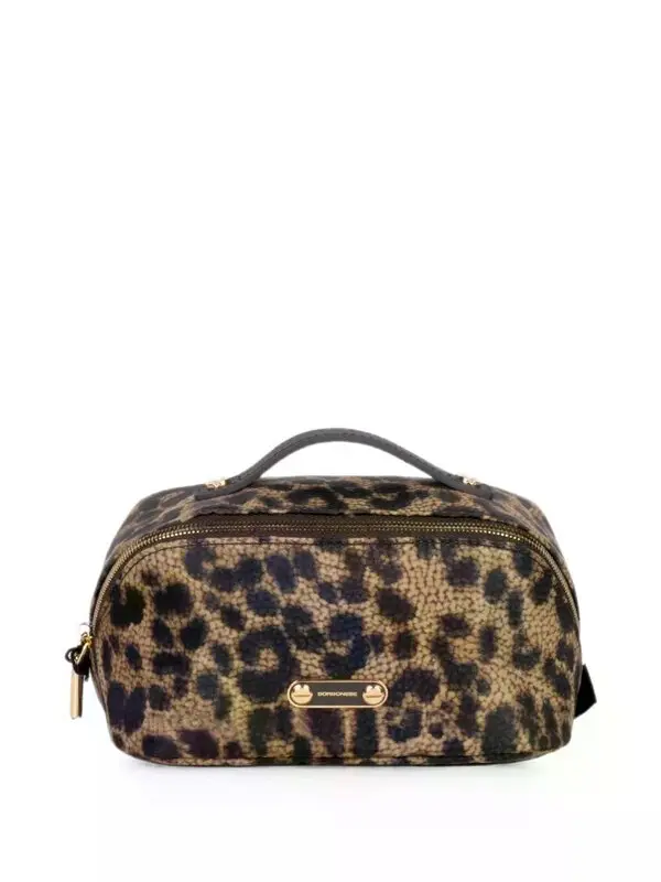Borbonese Leopard-print Top-handle Clutch Bag