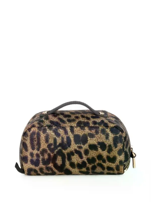 Borbonese Leopard-print Top-handle Clutch Bag