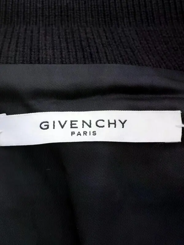 Givenchy Leather Star Patch Bomber Jacket