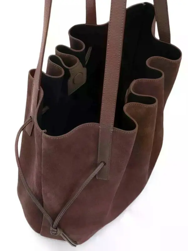 Yuzefi Scallop Suede Tote Bag