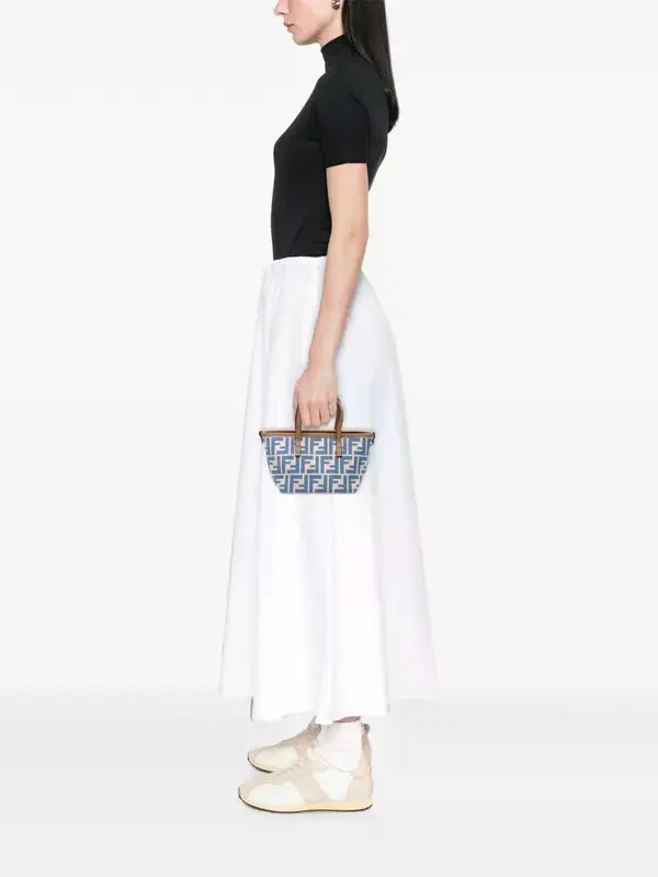 Fendi 2010-2026 Mini Zucca Jacquard Roll Satchel