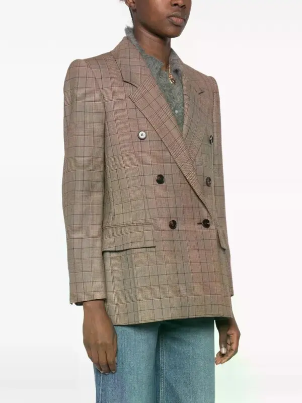 Chloé Double-breasted Check Jacket