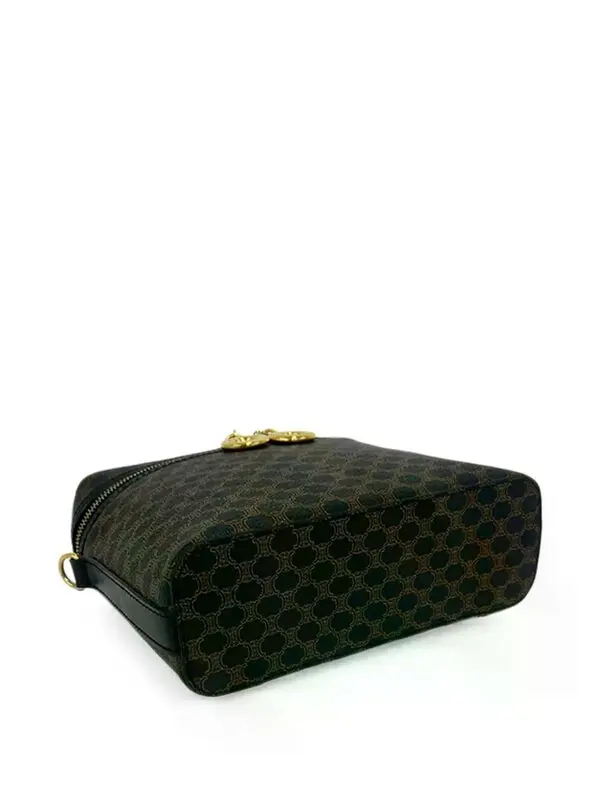 Celine 1996 Macadam Coated Canvas Vanity Bag Satchel
