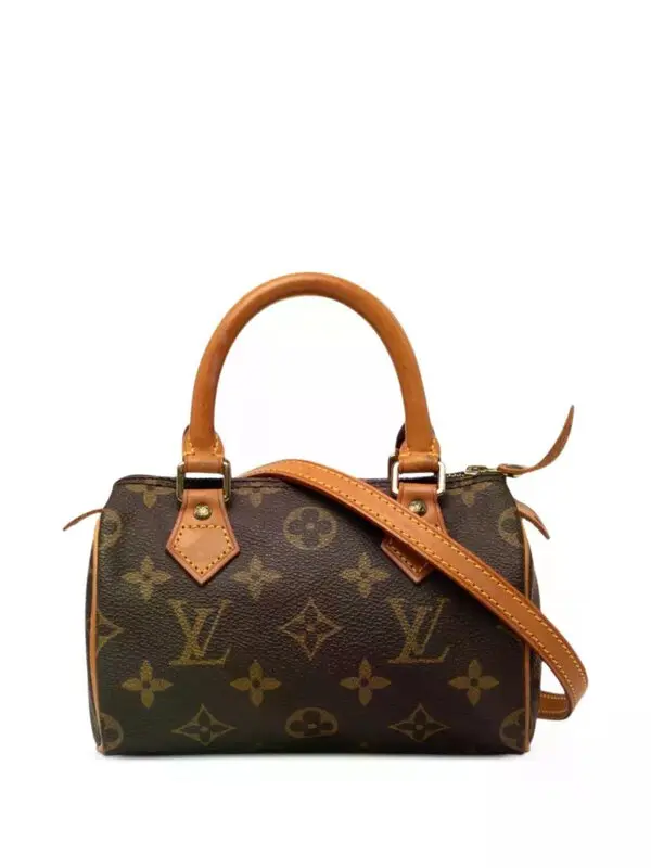 LOUIS VUITTON Monogram Canvas Nano Speedy Bandouliere Satchel