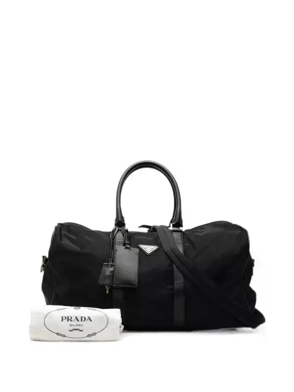 Prada 2000-2013 Saffiano Trimmed Tessuto Travel Bag