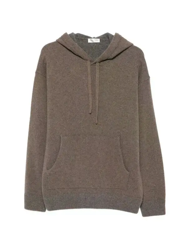 ROBERTO COLLINA Front-pouch Hoodie - Brown