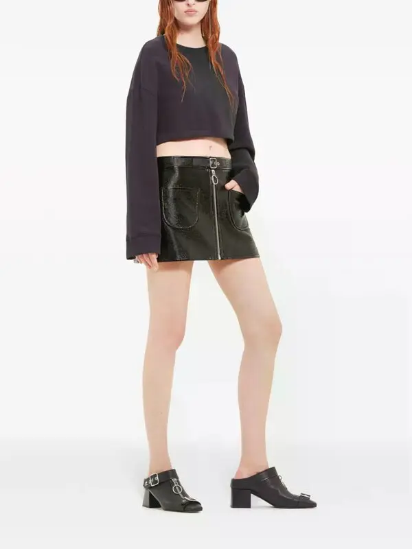 COURREGES Cocoon Fleece Cropped Sweatshirt