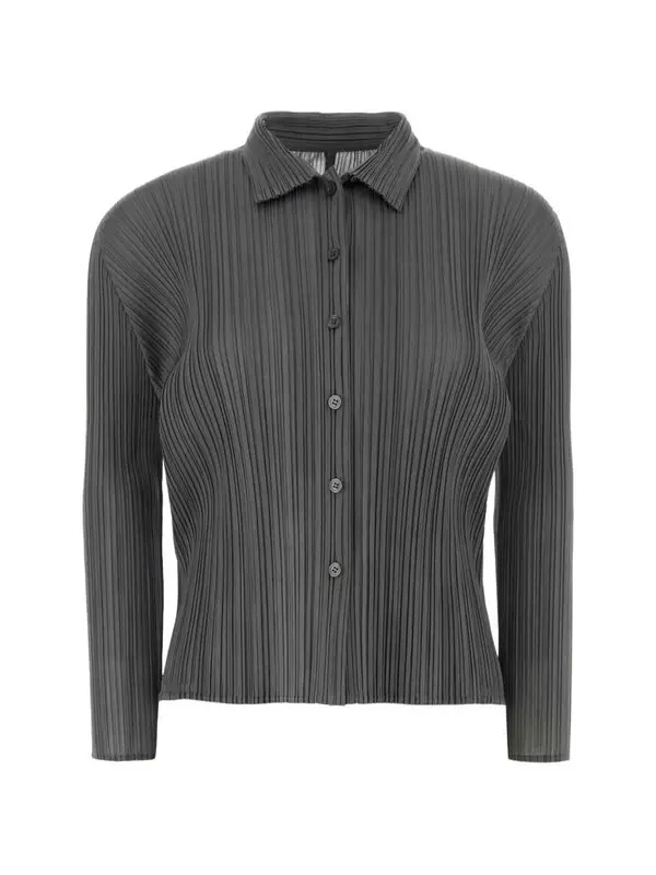 Issey Miyake Basics Pleated Shirt - Grey