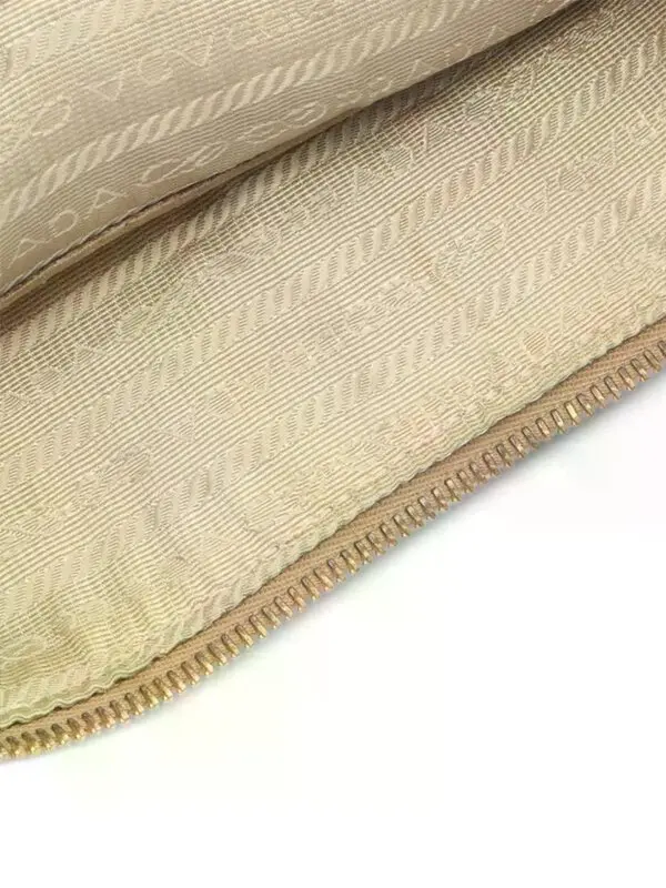 Prada Grained Leather Shoulder Bag - Gold