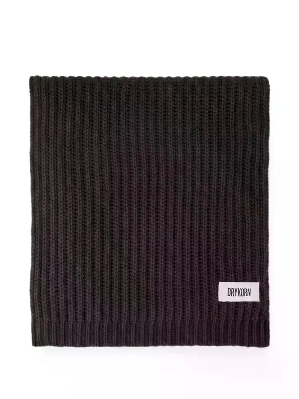 DRYKORN Cronica_3 Ribbed-knit Scarf - Brown